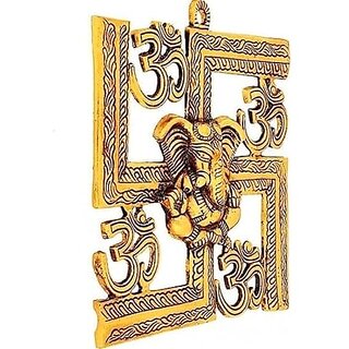 Buy Royalstuffs 12 Inch Om Swastik Ganesha Wall Hanging Swastik Symbol ...
