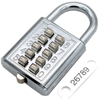 Buy 10 Digit Push Button Combination Padlock, 5 Digit Locking Mechanism ...