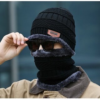 Buy Fashlook Woolen Black Casual Winter Cap Online Get 71 Off