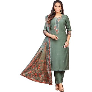 Buy Women's Readymade 3 peace Suit Online @ ₹850 from ShopClues