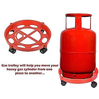 Buy Gas Cylinder Stands LPG Cylinder Trolley Easily Movable Stand with ...