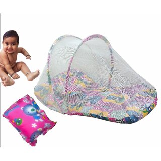 Buy Suraj Pink Bedding Set (Gadi Set) With Pillow And Mosquito Net for ...