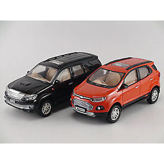 Buy TOY MODELS OF ECOSPORT IN ORANGE FORTUNER IN BLACK CENTY TOYS ...