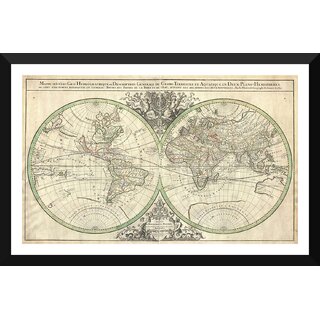 Buy Tallenge - Decorative Vintage World Map - Mappe-Monde Geo-Hydrographique - Sanson & Jaillot ...