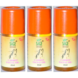 Buy Sage Herbals Carrot Facial Oil (3x45ml) Online- Shopclues.com