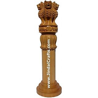 15 INCHES HAND CARVED ASHOKA PILLAR ASHOK STAMBH ASHOKA STOOP NATIONAL ...