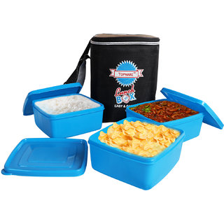 Buy Topware 3G Lunch Box 3 Pcs Food Grade Plastic Container Online ...