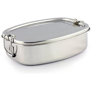 Buy Kuber Industries Stainless Steel Rectangular Shape Lunch Box ...