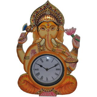 Buy Shree Majisa Handicraft Wooden Multicolor Hand Painted Ganesh Shape ...