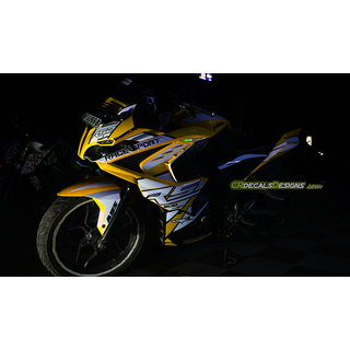 Buy CR Decals PULSAR RS 200 Custom Decals/Stickers Full Body RACE Kit ...