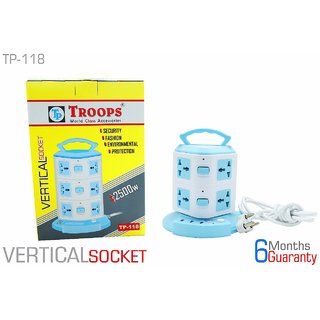 Buy Rodex TP-118 2 Layers 8-Outlets And 3-USB Ports Vertical Extension ...
