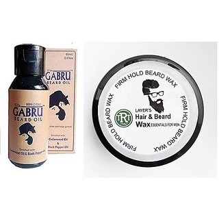 Buy Gabru Beard Oil + Beard Moustache Wax Online @ ₹399 from ShopClues