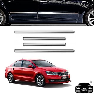 Buy Chrome Bumper Guard Door Side Chrome Beading 8 pcs Set Combo Skoda Rapid Online 1049 from ShopClues
