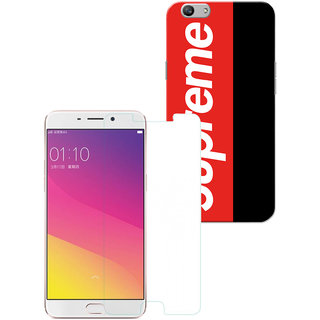 Buy Combo of Oppo F1S - Supreme Red Black Case with Screen Protector ...
