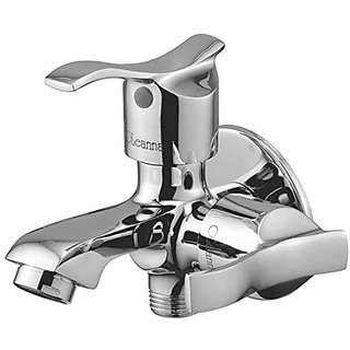 Buy Oleanna Angel Brass 2 In 1 Bib Tap With Wall Flange (Disc Fitting ...