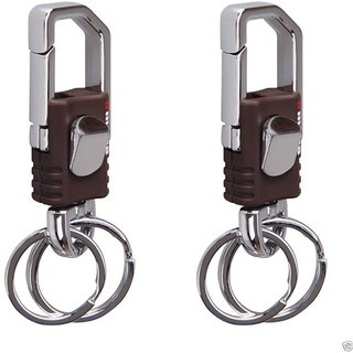 Buy Omuda 3713 Combo of 2 Pcs ABS Metal,Hook Locking KeyChain with ...