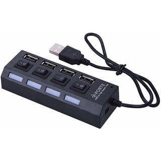 Buy LipiWorld 4 Ports High-Speed USB HUB with ON/Off Buttons for ...