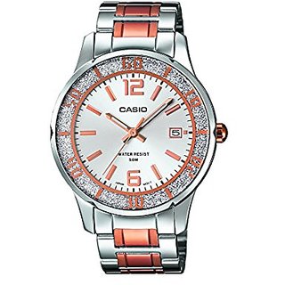Buy Casio Enticer Analog Silver Dial Womens Watch - LTP-1359RG-7AVDF (A899) Online @ ₹4308 from ...