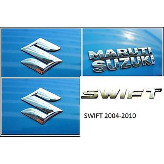Buy Logo MARUTI SUZUKI SWIFT 2004-2010 Monogram Chrome Car Monogram ...