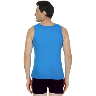 Buy Pack of 2 - Mens Royal Blue & Navy Blue Color Gym Vest - 100% ...