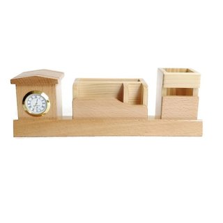 Buy Shivom Crafts Wooden Desk Organizer, Pen Stand, Mobile Holder, Card ...
