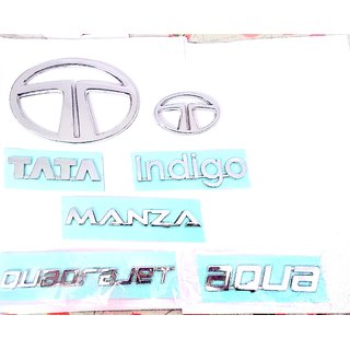 Buy Logo TATA INDIGO MANZA Monogram Emblem Chrome Graphics Decals Mono ...