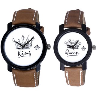 Buy King Queen Exclusive Couple Wrist Analog Watch By SCK Online @ ₹399 ...
