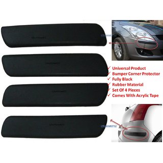 Buy Car Black Bumper Corner Protectors Guard Molding - Tata Tiago ...