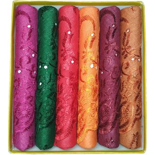 Buy Utkarsh Bally Girl Set of 6 Pcs Women's/ Girl's Pure Cotton Dark ...