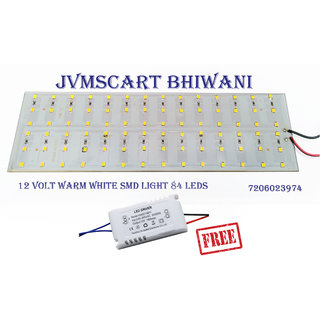 Buy 12 volt DC warm white smd 84 leds strip light with free AC to DC ...