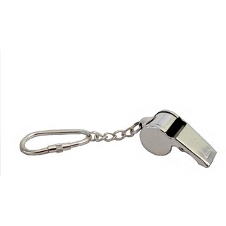 Buy Antique Security Guard Whistle Brass Metal Keychain-Silver Finish ...
