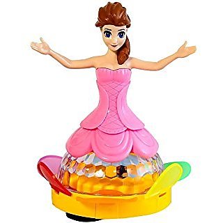 Buy Princess Dancing Rotating Doll Angel Girl Robot Flashing Lights ...