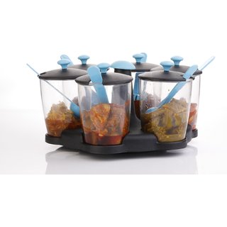 Buy 360 Degree Revolving 6- Jar Multipurpose Stand / Achar Stand/Achar ...