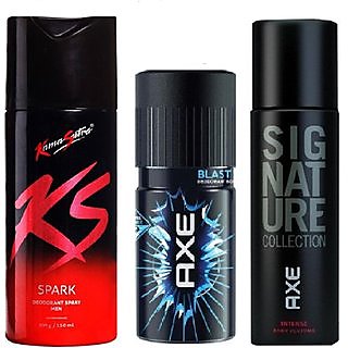 Buy Ks Spark (150ml) - Axe Deodorant (150ml) - Axe Signature (150ml ...