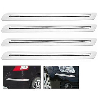 Buy Auto Addict Single Chrome Stainless Steel, Plastic Car Bumper Guard ...