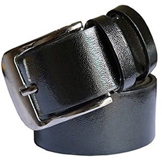 Buy Sunshopping Men's Black Leatherite Formal Pin Point Buckle belt ...