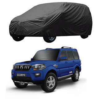 Buy AutoRetail Mahindra SCORPIO Grey Car Body Cover for 2019 Model ...