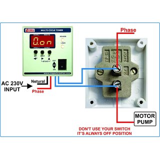 Buy Multi-Cycle Timer for Water Pump Motor/Any Appliances Operated by ...