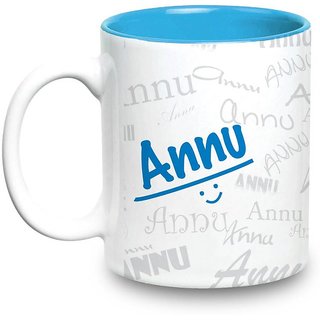 Buy Annu Name Gift Ceramic Inside Blue Mug Gifts For Birthday Online ...