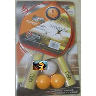 Buy 2 PCS Table Tennis Bats + 3 Pcs TT Balls, Complete Family Set ...