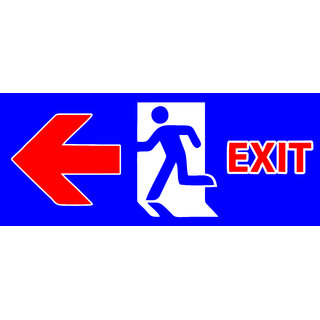 Buy Exit Sign Sticker (Size 30 X 12 Cm) Pack Of 3 Online @ ₹149 from ...
