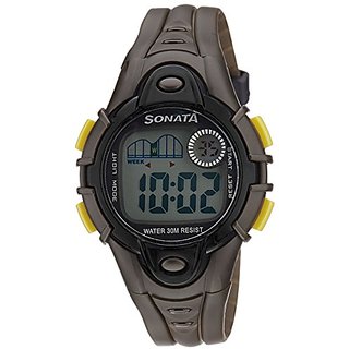 Buy Sonata Super Fibre Digital Grey Dial Mens Watch - 87012PP01 Online ...