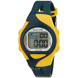 Buy Sonata Super Fibre Digital Grey Dial Mens Watch - 87011PP04 Online ...