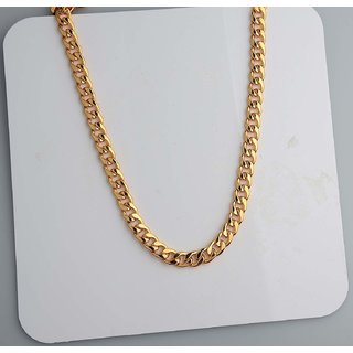 Buy 24K Gold Plated Gold Chain for Men and Boys Italian Curb Design ...