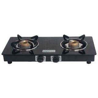 Buy Brightflame 2 Burner Compact Manual CI Burner Glass Cook Top Online ...
