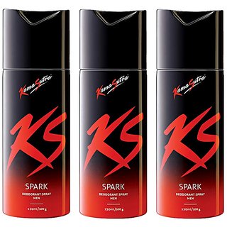 Buy Ks Kamasutra Spark Deo Deodorants Body Spray For Men - 3 Pcs Online ...