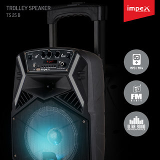 Buy Impex TS 25B Multimedia Trolley Speaker System with USB/FM/AUX/MIC/Bluetooth Online @ ₹3029 ...